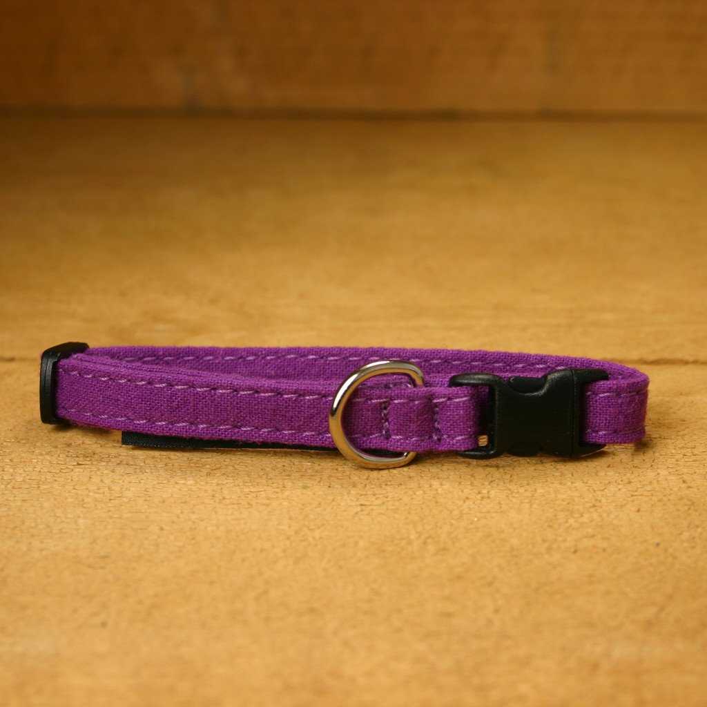 Hemp Toy Dog Collar Plum | The Good Dog Company