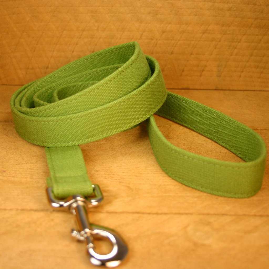 Hemp Dog Leash 6' Green Basic Canvas | The Good Dog Company