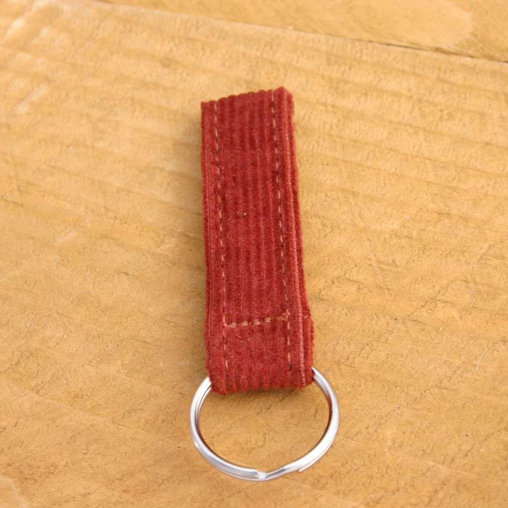 Hemp Key Chain Rust Corduroy | The Good Dog Company